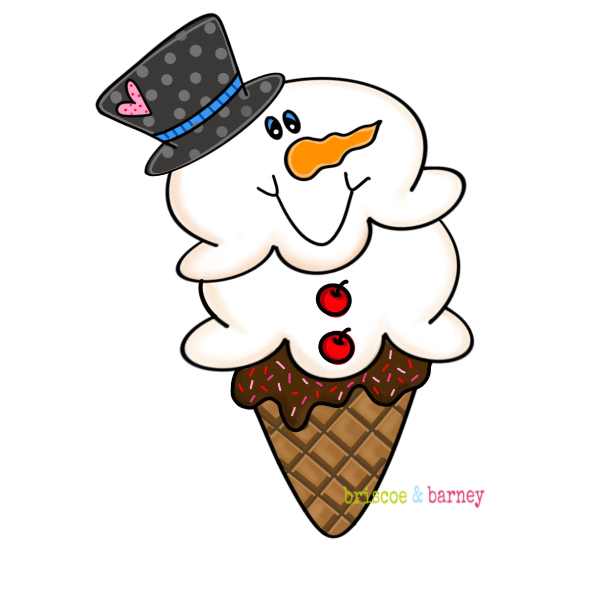 BRB Snowman Ice Cream Cone – Home Creations Milling & Signage