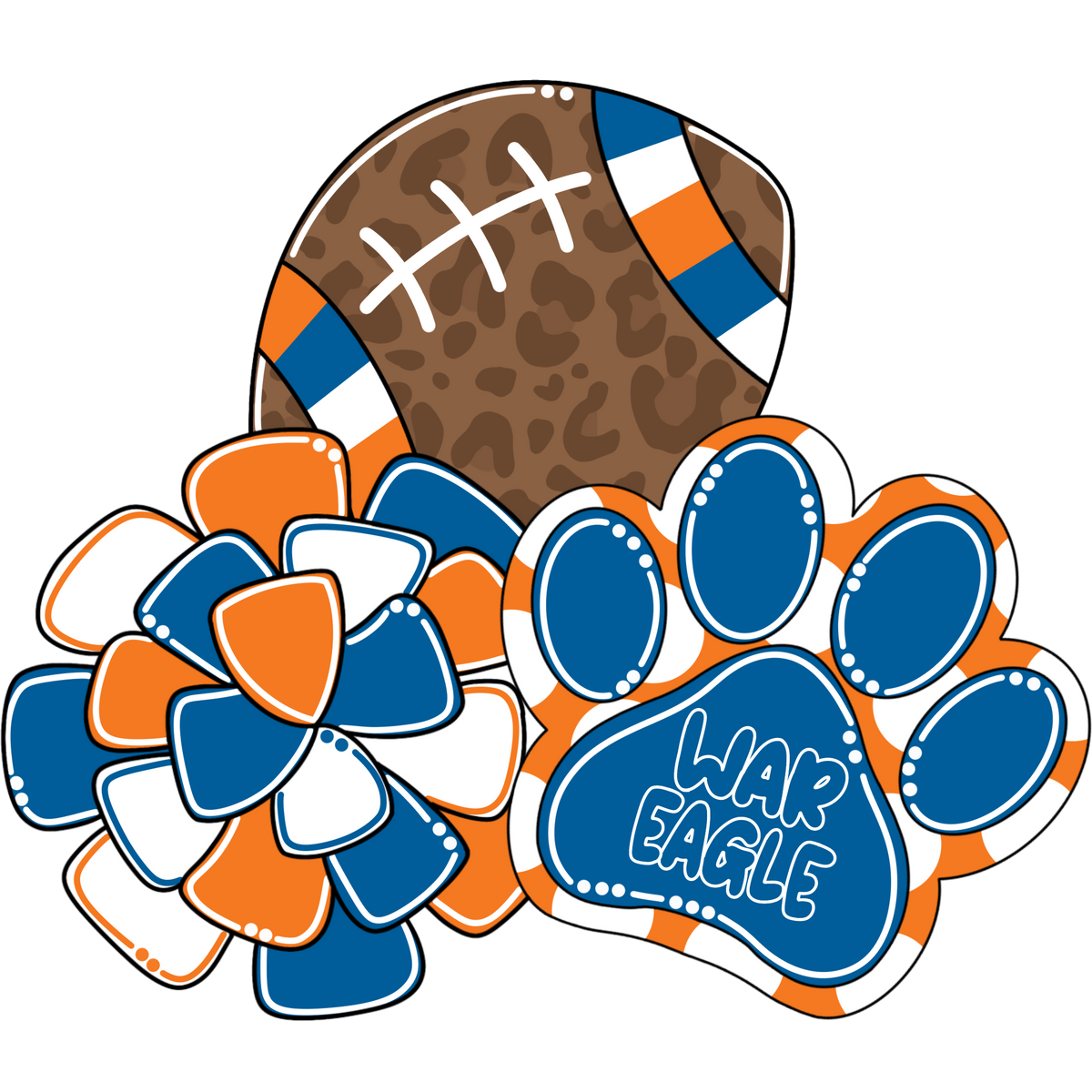 OSD Football Paw – Home Creations Milling & Signage