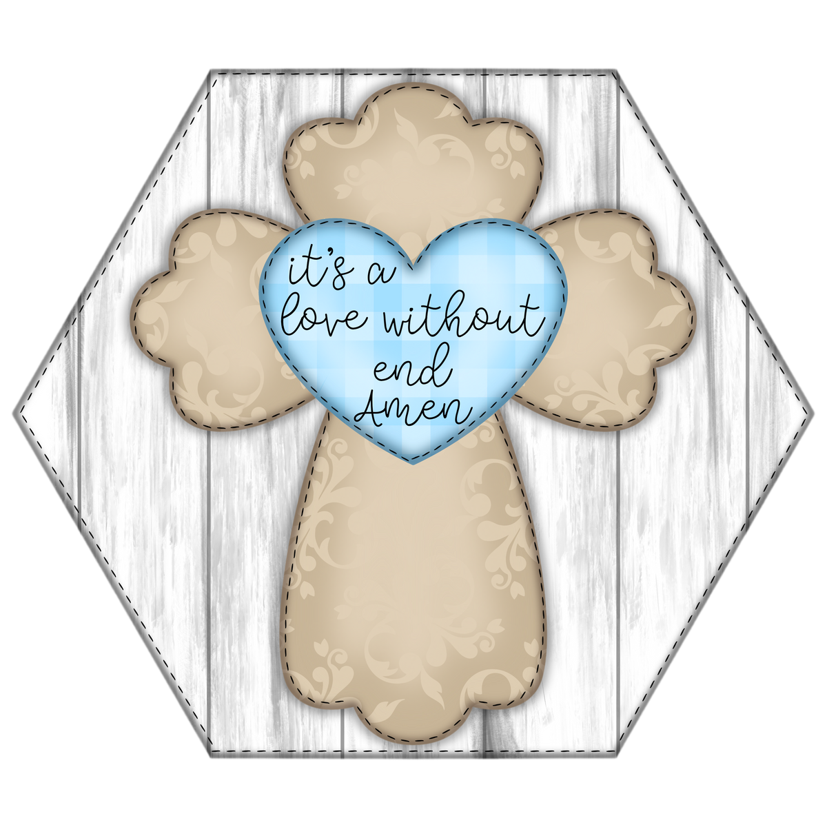 WHD Love Without End Amen Cross Octagon Frame – Home Creations Milling ...