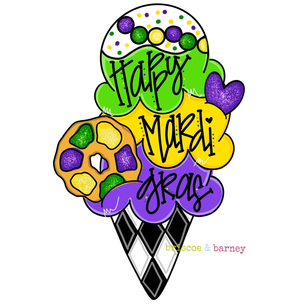BRB Mardi Gras Ice Cream – Home Creations Milling & Signage