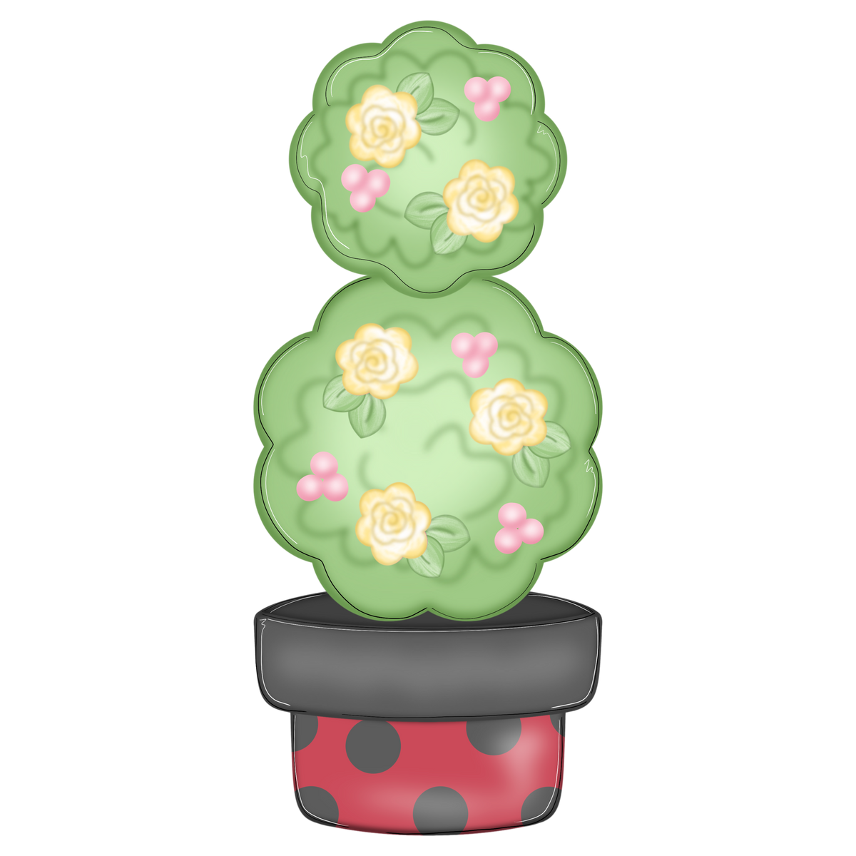 WHD Spring Flowers Double Topiary Floral Pot – Home Creations Milling ...