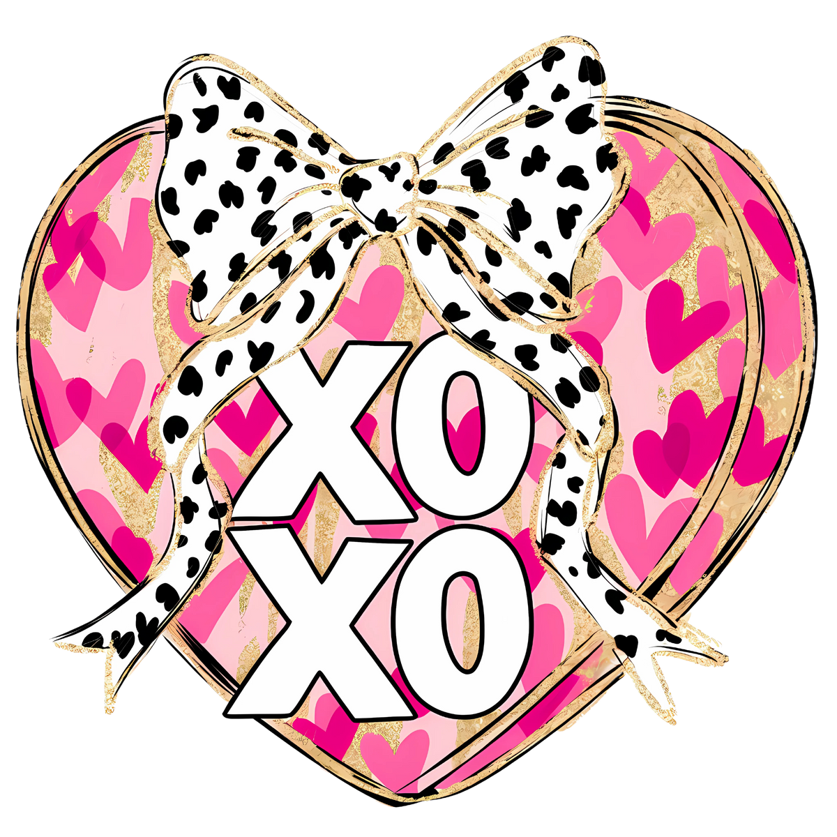 XO Heart with Bow – Home Creations Milling & Signage