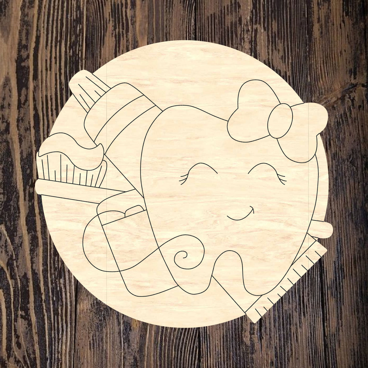 PCD Dentist Round – Home Creations Milling & Signage