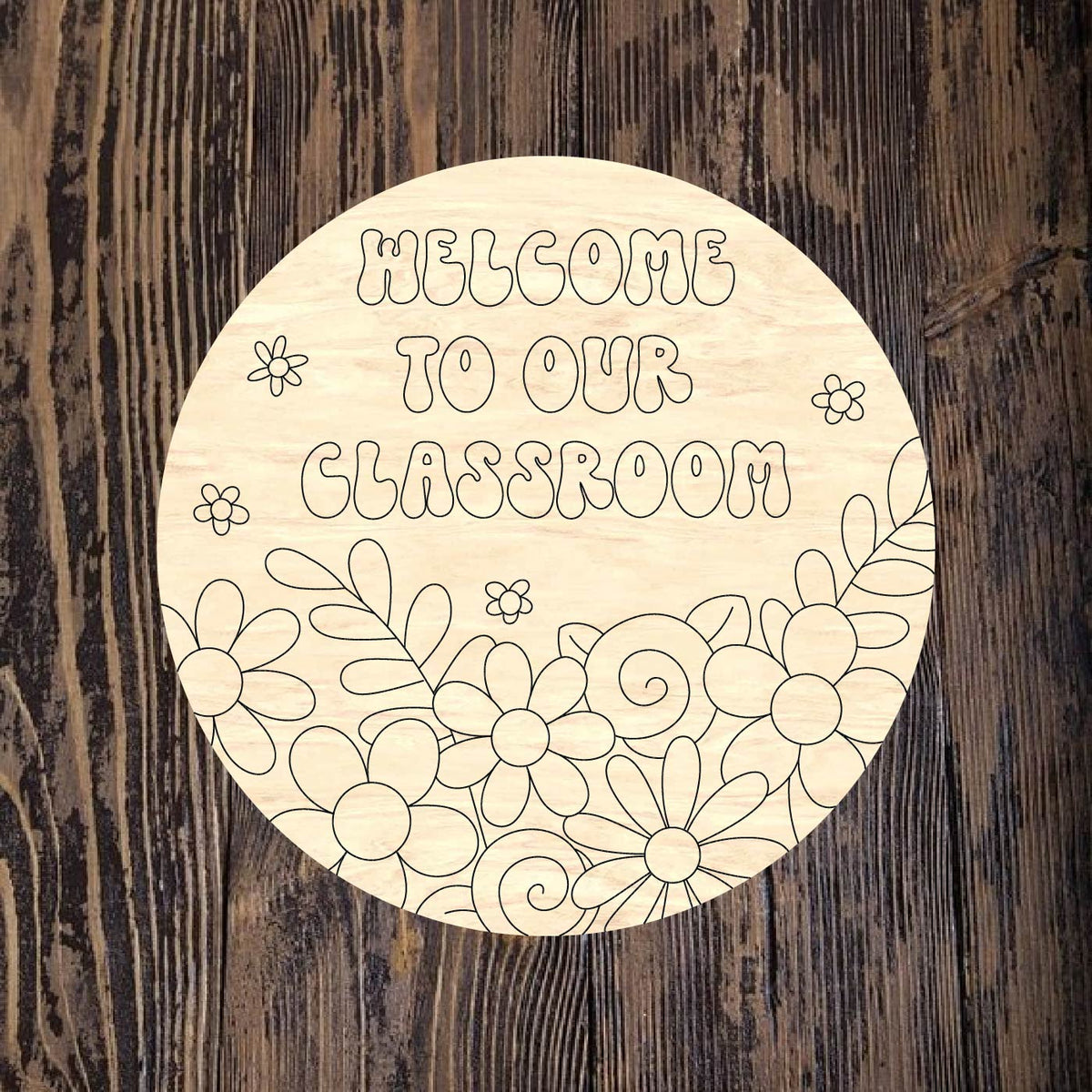 PCD Welcome To Our Classroom Floral Round – Home Creations Milling ...