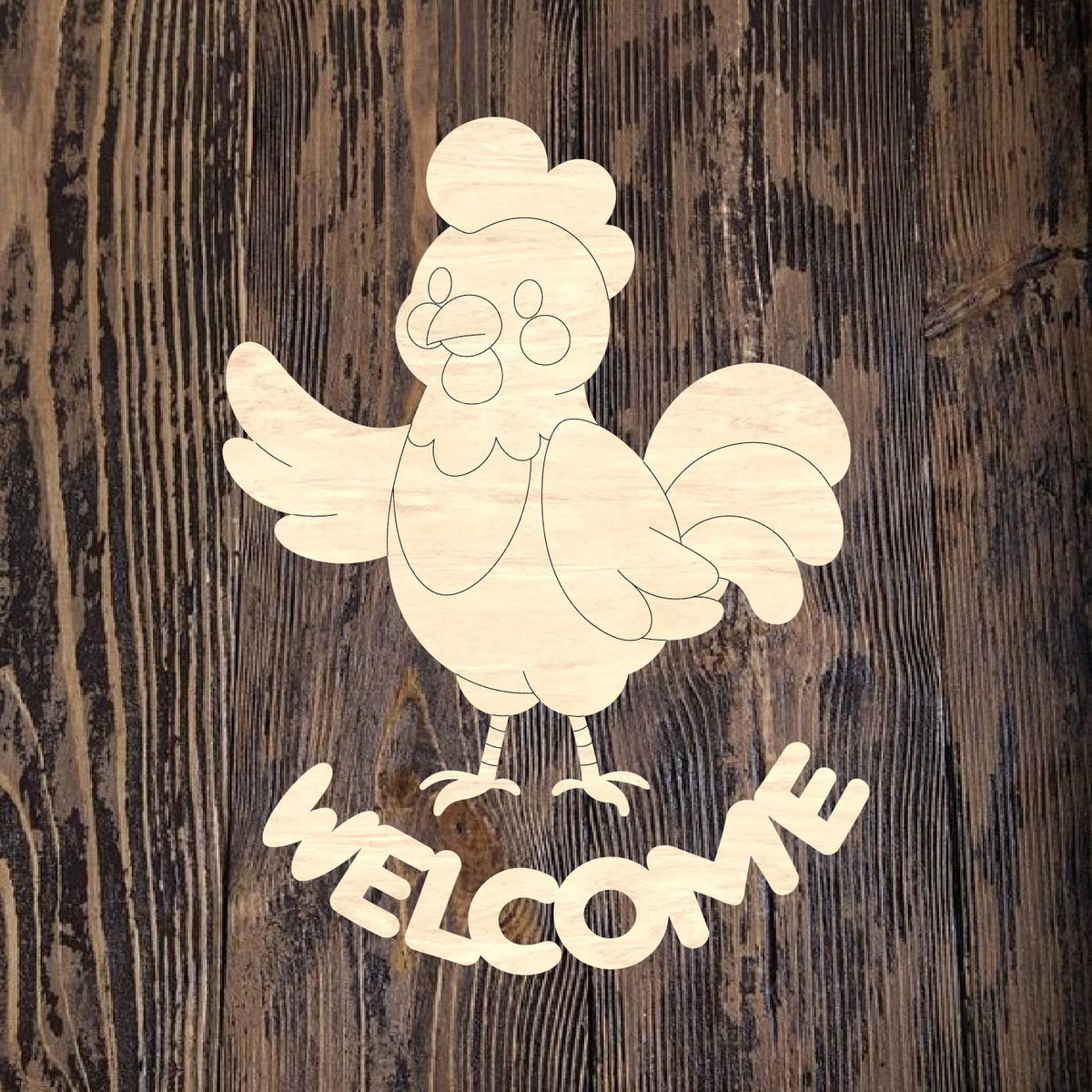 Welcome Chicken Round – Home Creations Milling & Signage
