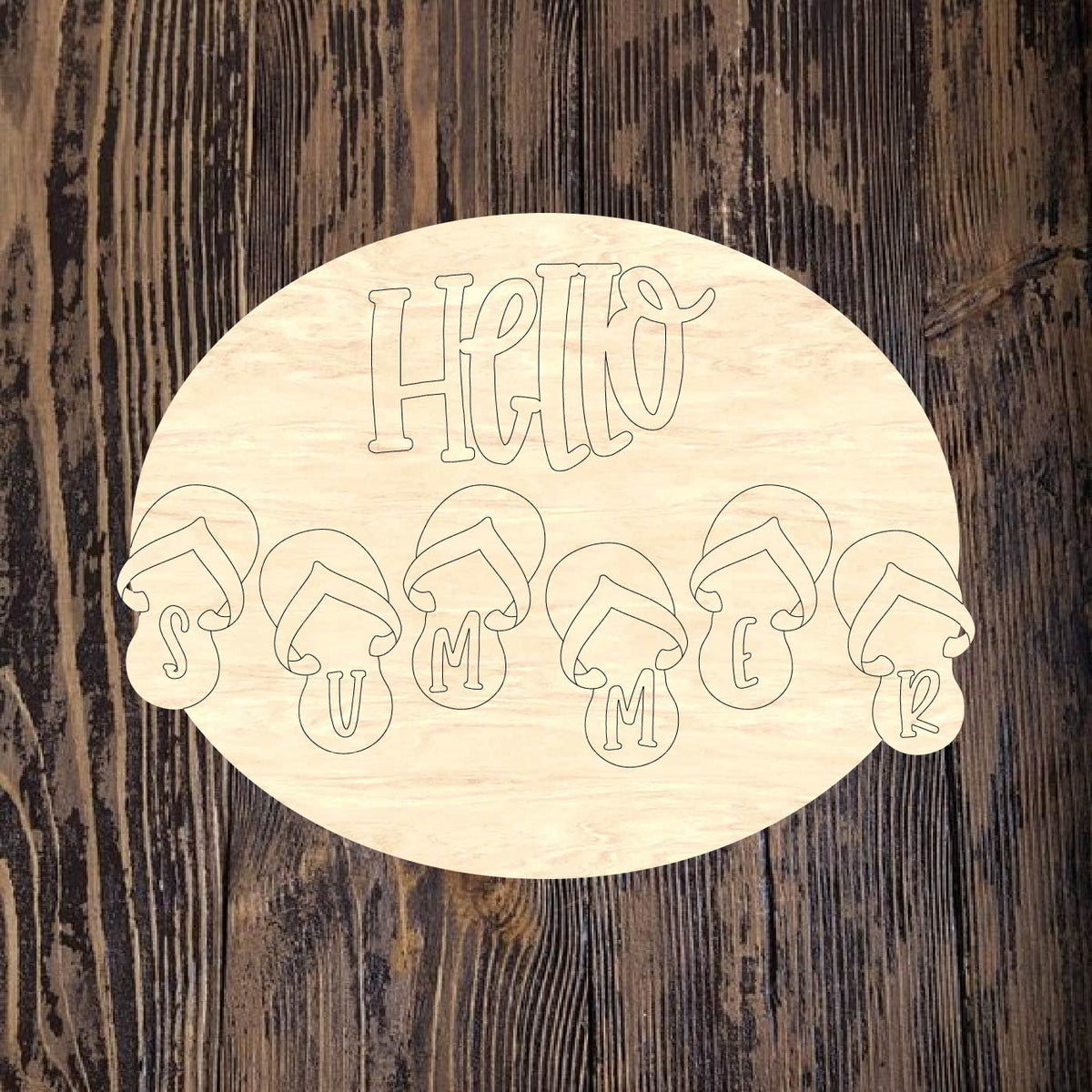 WHD Hello Summer Flip Flop Frame – Home Creations Milling & Signage