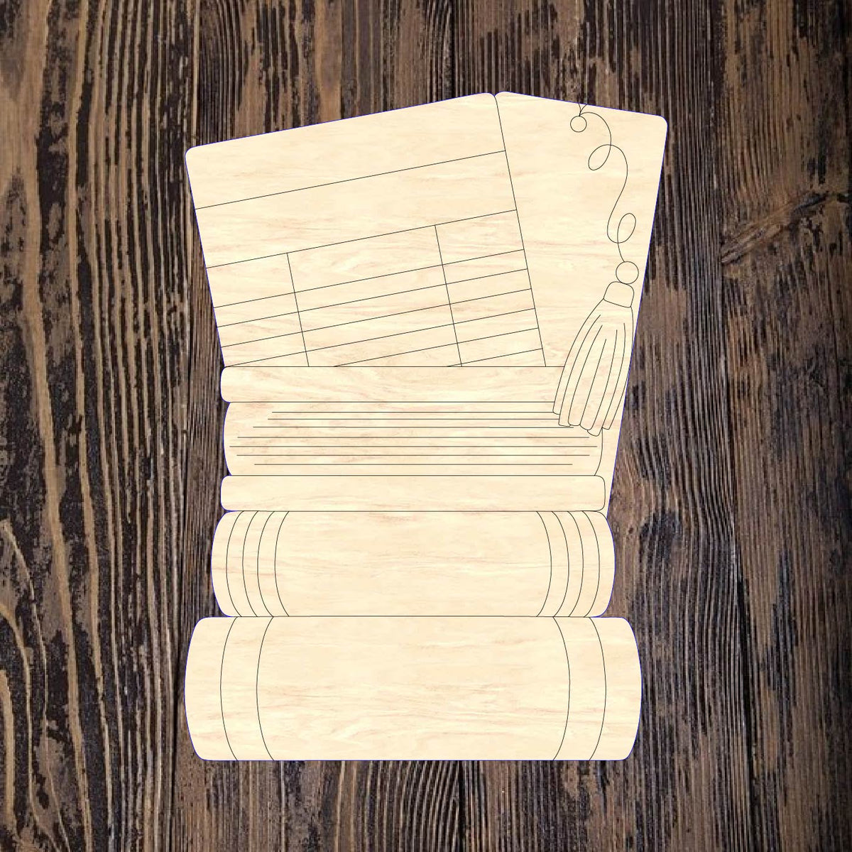 WHD Library Card Book Stack – Home Creations Milling & Signage