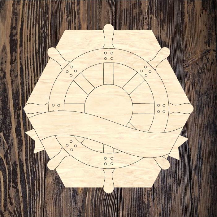 WHD Nautical Wheel Banner – Home Creations Milling & Signage
