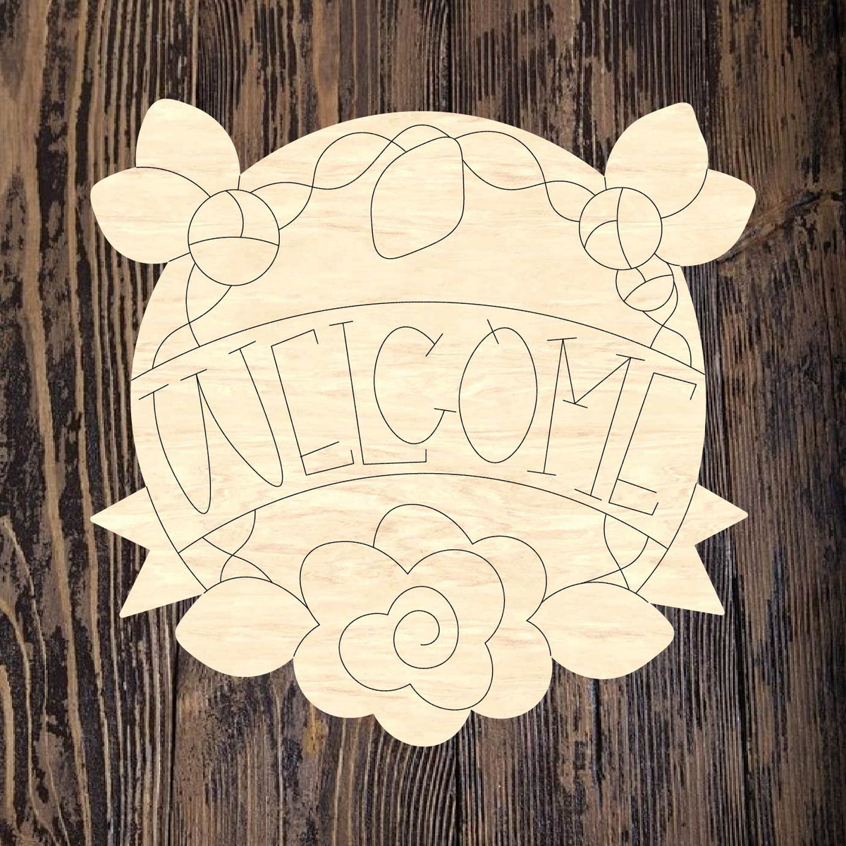 ASH Floral Welcome Plaque 1 – Home Creations Milling & Signage