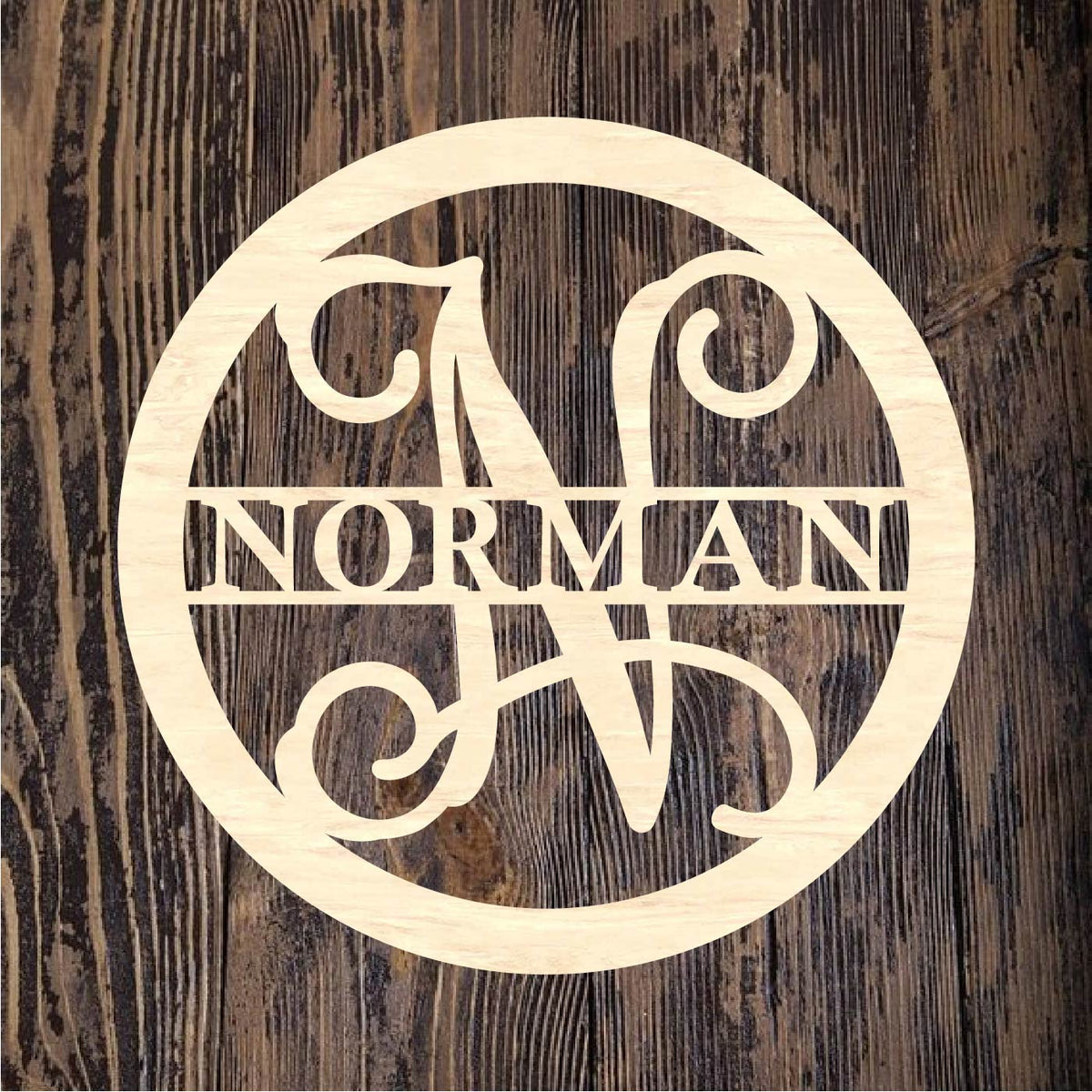 Circle Name Monogram – Home Creations Milling & Signage