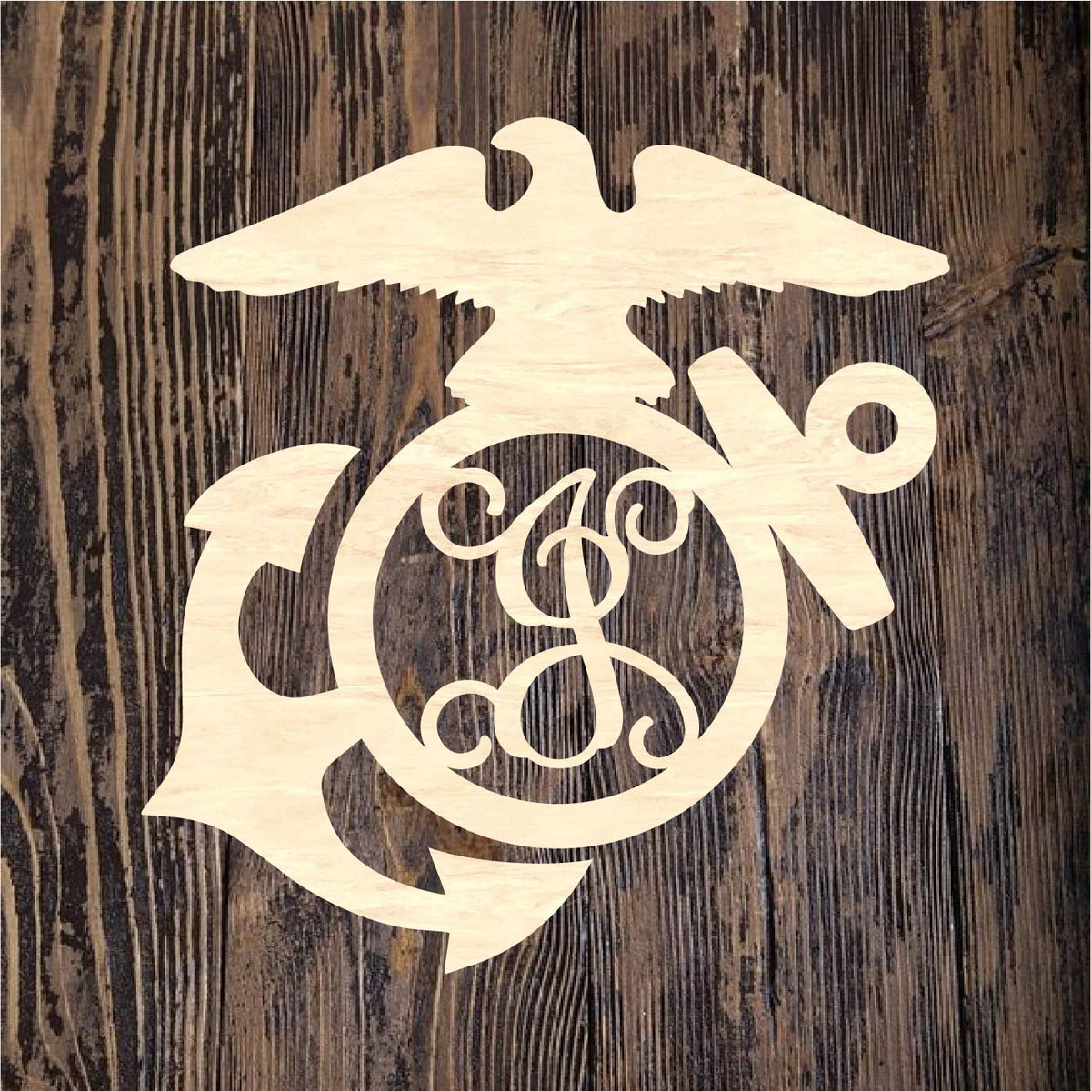 Marine Single Letter Monogram – Home Creations Milling & Signage