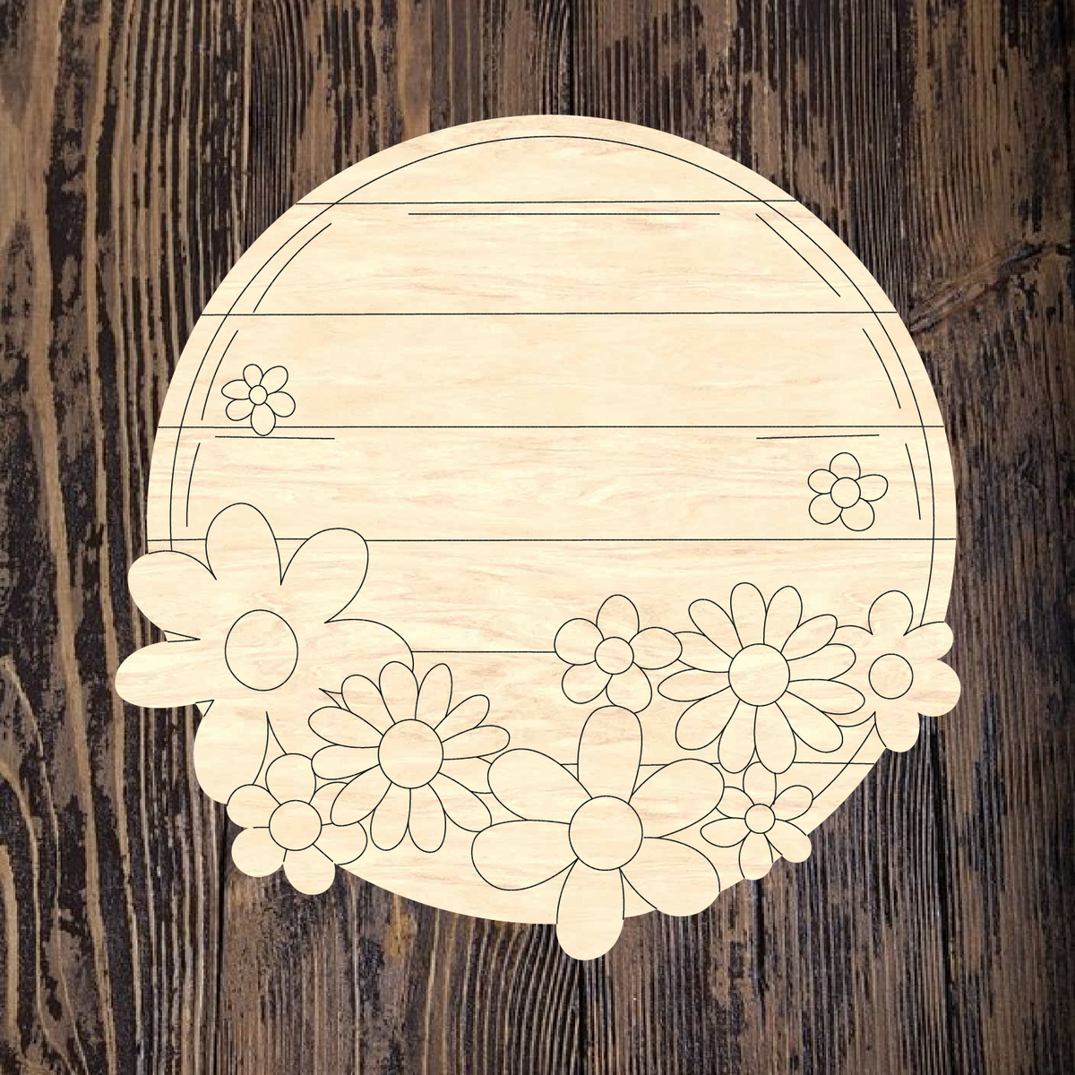 PCD Hello Round With Flowers – Home Creations Milling & Signage