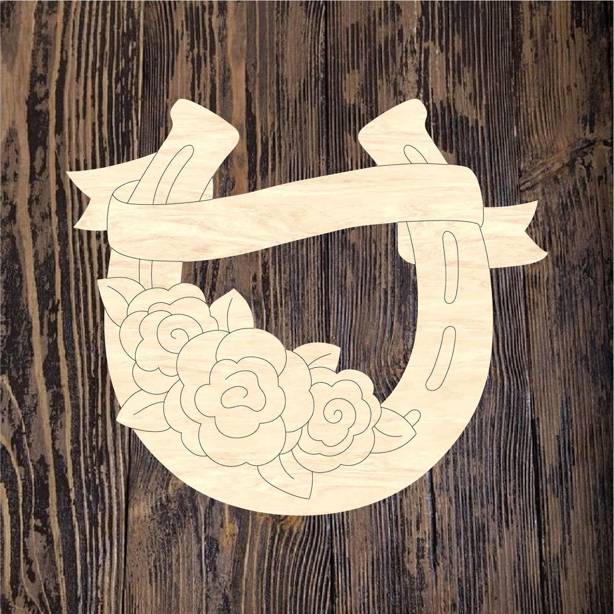 PCD Horseshoe With Roses – Home Creations Milling & Signage