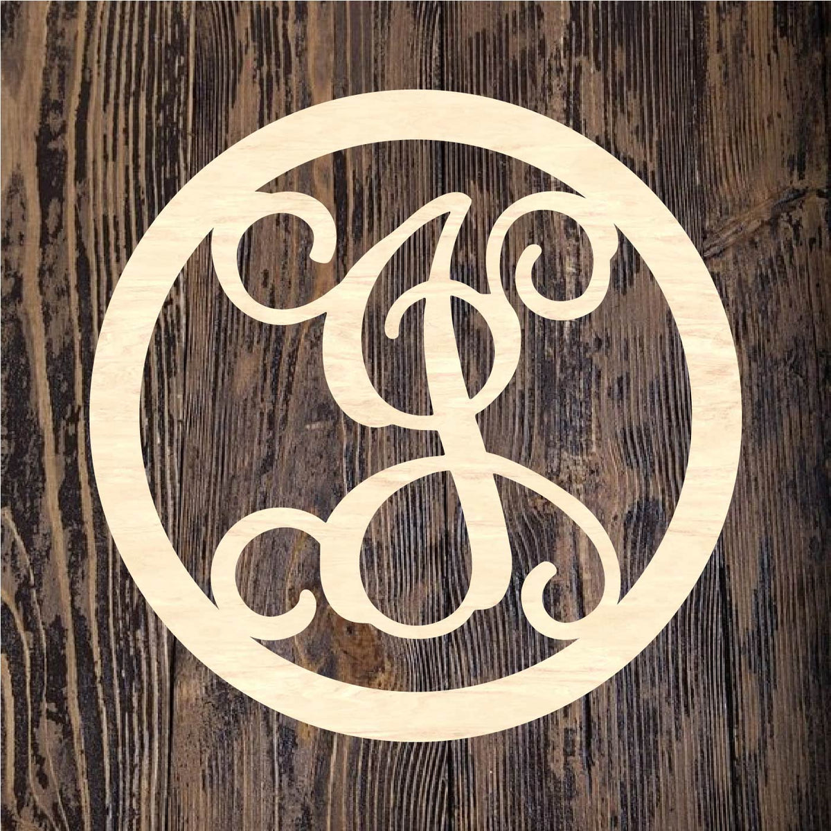 Single Letter Circle Monogram – Home Creations Milling & Signage