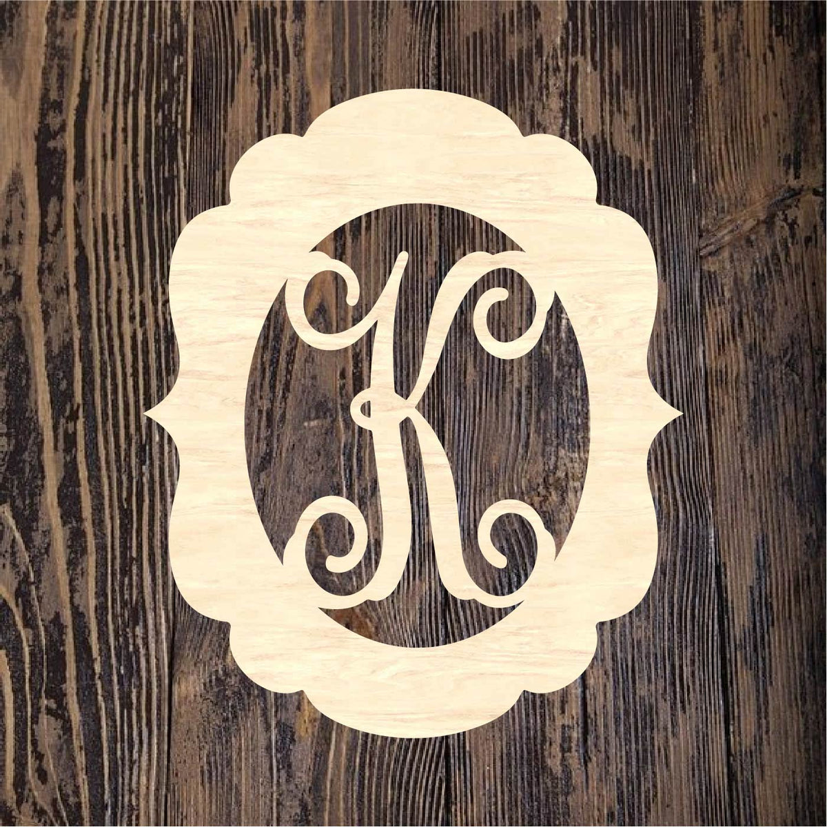 Single Letter Scroll Plaque Monogram – Home Creations Milling & Signage