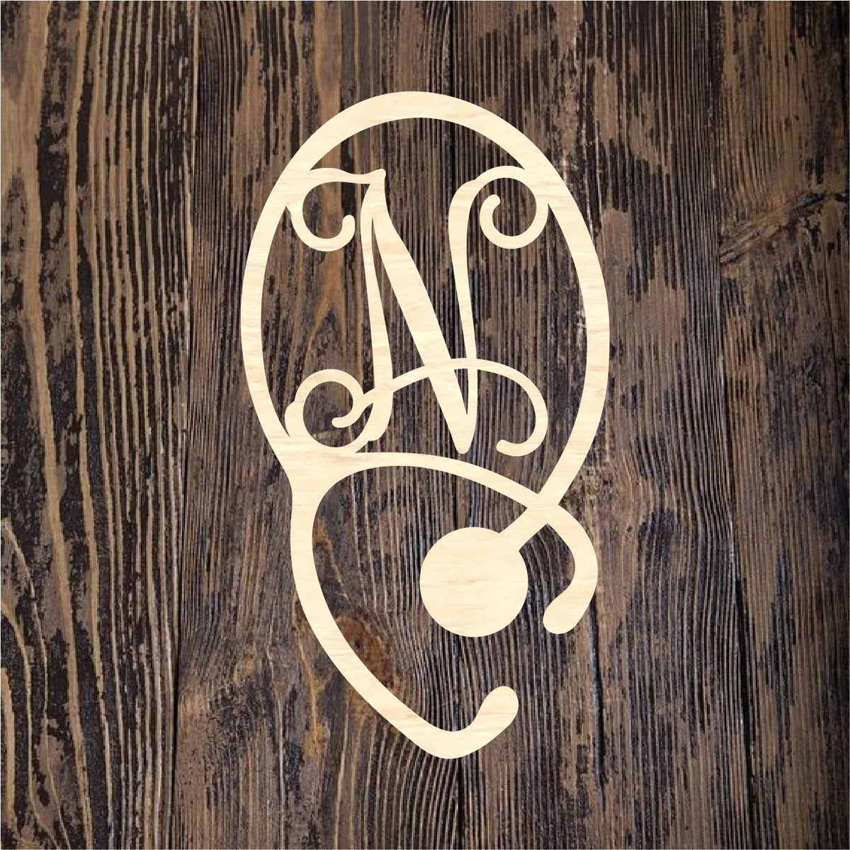 Stethoscope Single Letter Monogram – Home Creations Milling & Signage