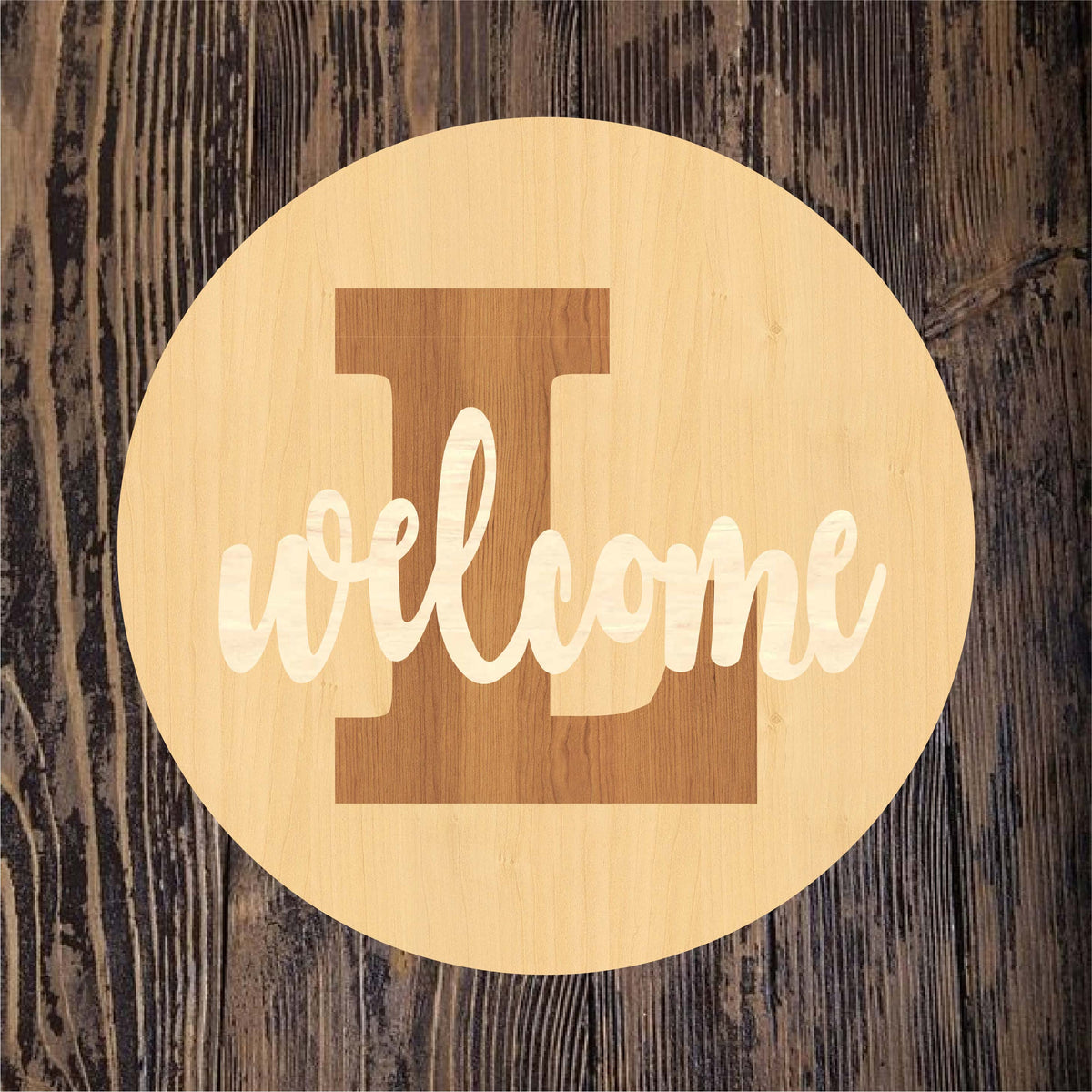 Welcome Circle Monogram – Home Creations Milling & Signage