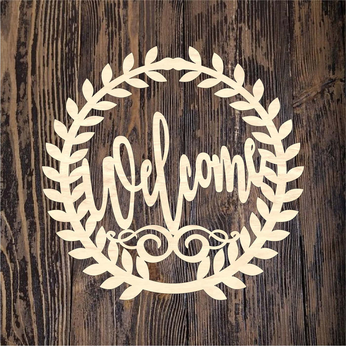 Welcome Roman Wreath – Home Creations Milling & Signage