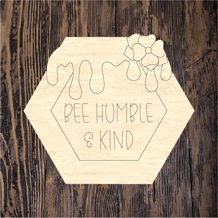 WHD Bee Humble And Kind Hexagon Frame – Home Creations Milling & Signage