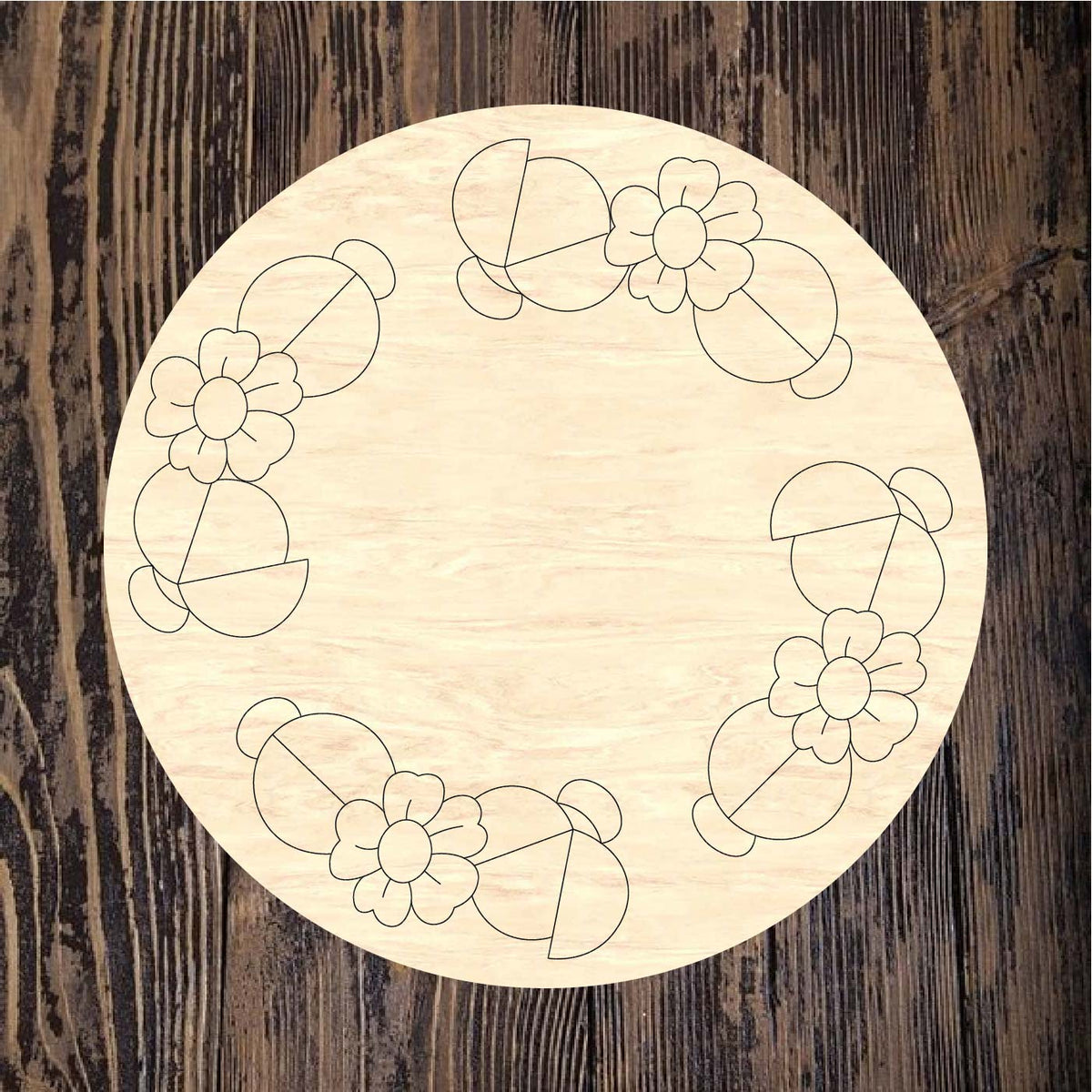 WHD Ladybug Farmhouse Wreath – Home Creations Milling & Signage